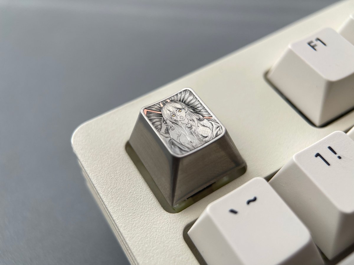 Power パワー Hand Engraved Titanium Keycaps – Free Team EDC