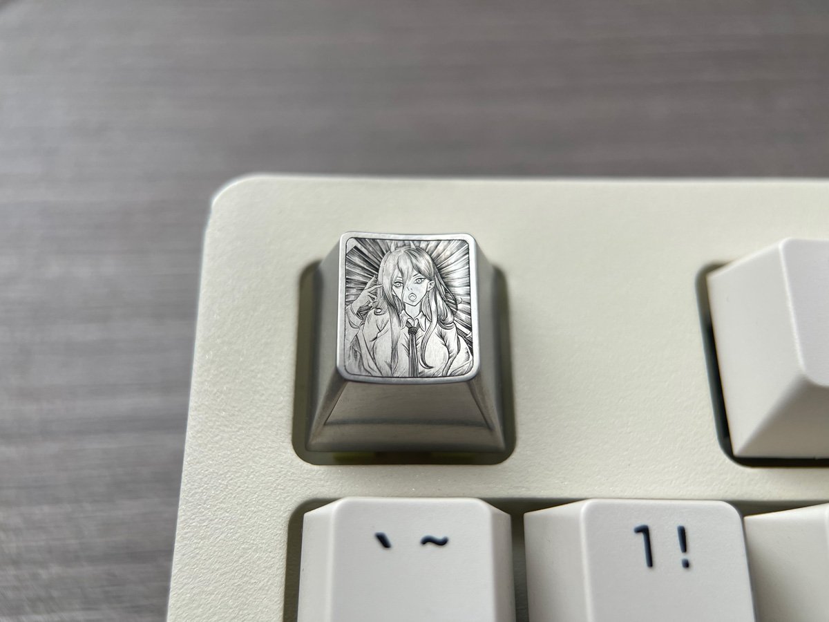 Power パワー Hand Engraved Titanium Keycaps – Free Team EDC